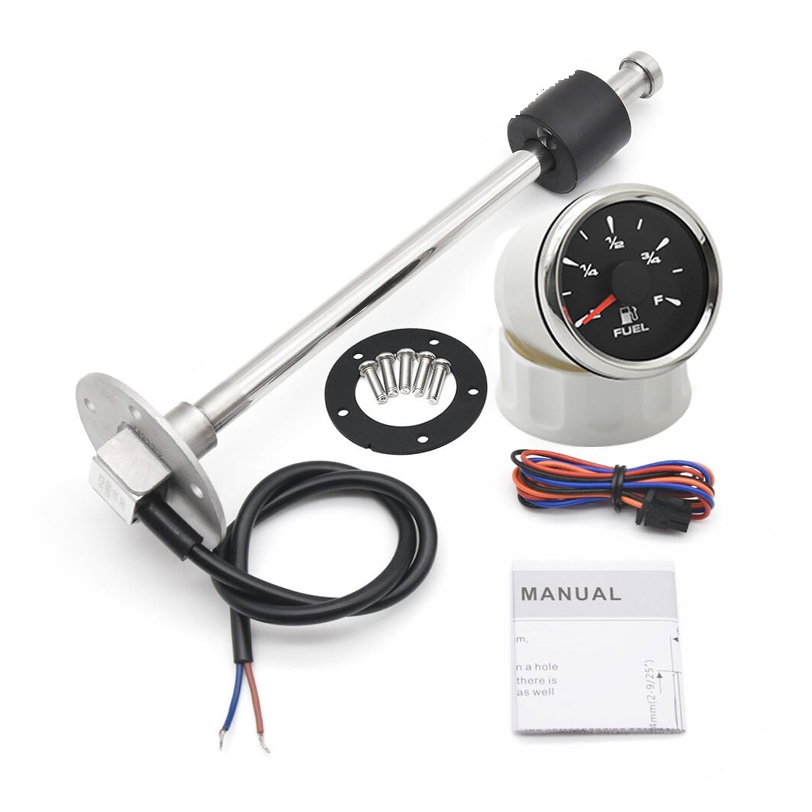Car Boat Marine 52mm Fuel Level Gauge With Fuel Sending Unit 240-33ohm ...