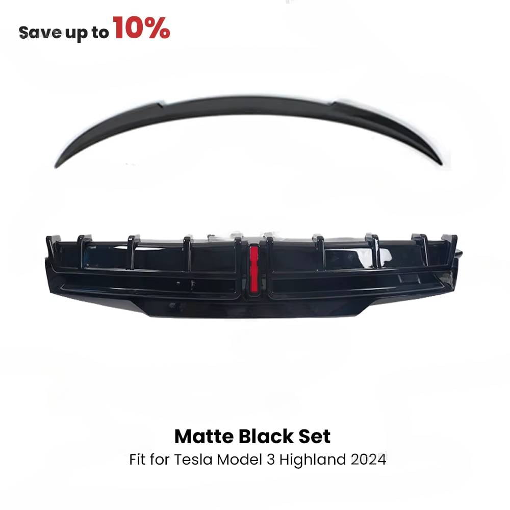 Car Body Kit For Tesla Model 3 Highland 2024 Riot Police Rear Diffuser ...