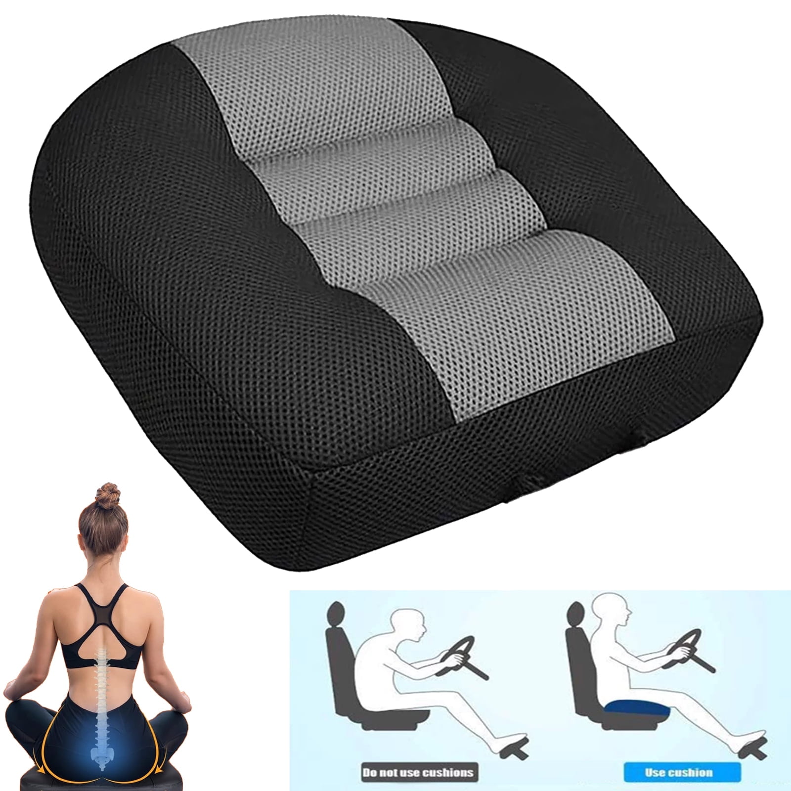 Car Booster Seat，SunshineFace Cushion Heightening Height Boost Mat Anti ...