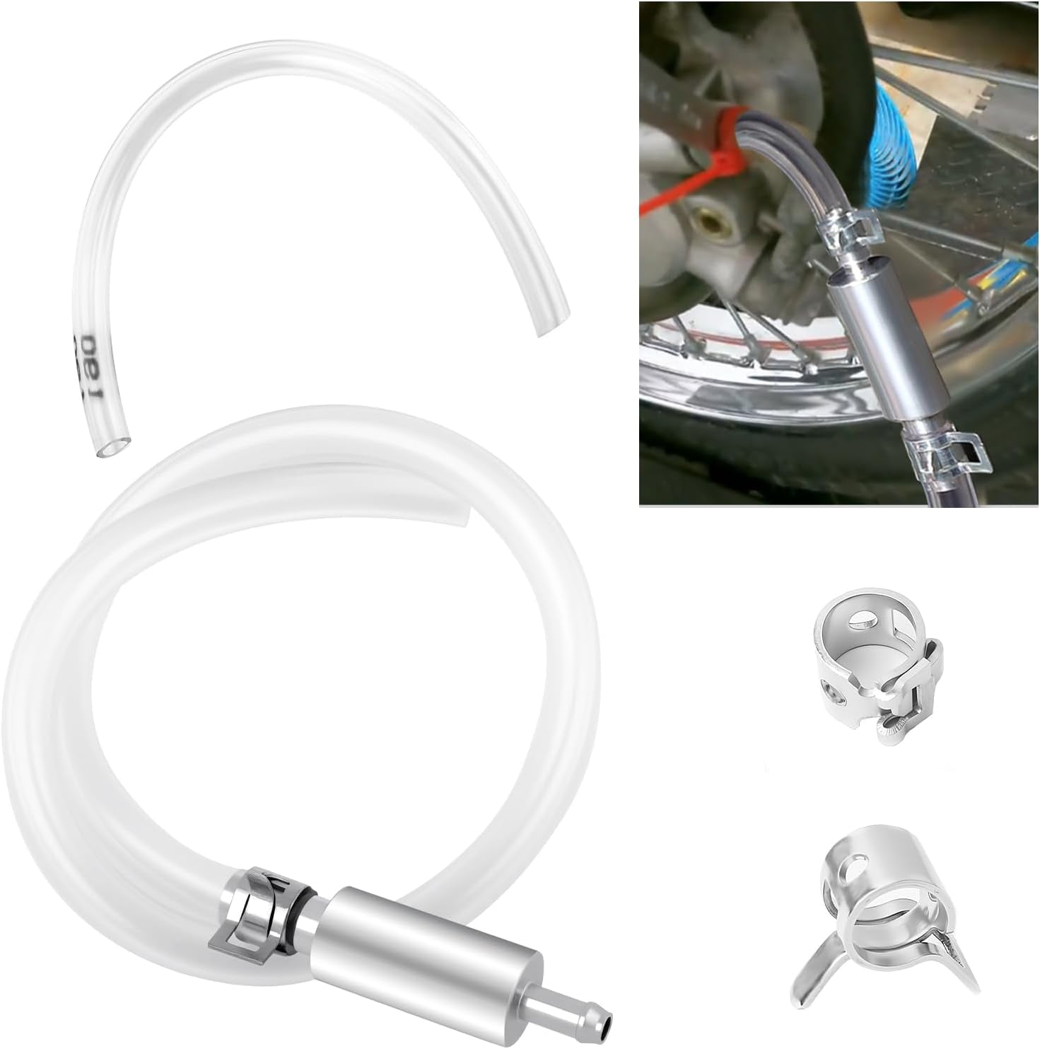 Car Brake Bleeder Hose Kit,Practical Brake Bleed Hose Kit with One Way ...