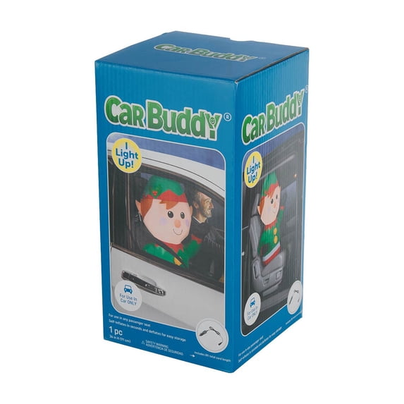 Car Buddy Holiday Elf Inflatable – 36-Inch Light-Up Passenger Seat ...