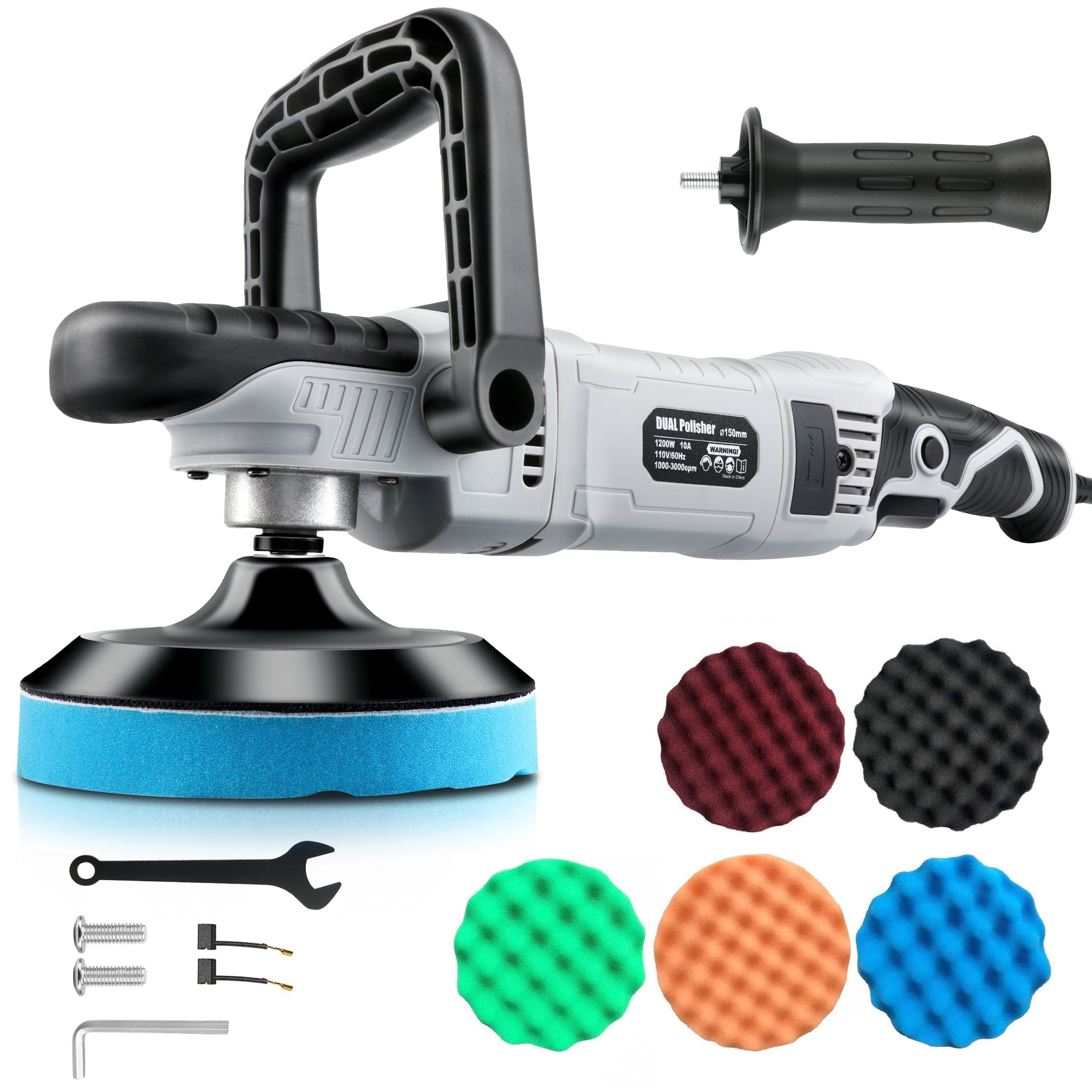 Car Buffer Polisher 1200W 6inch Polisher for Car Detailing Wax 6 ...