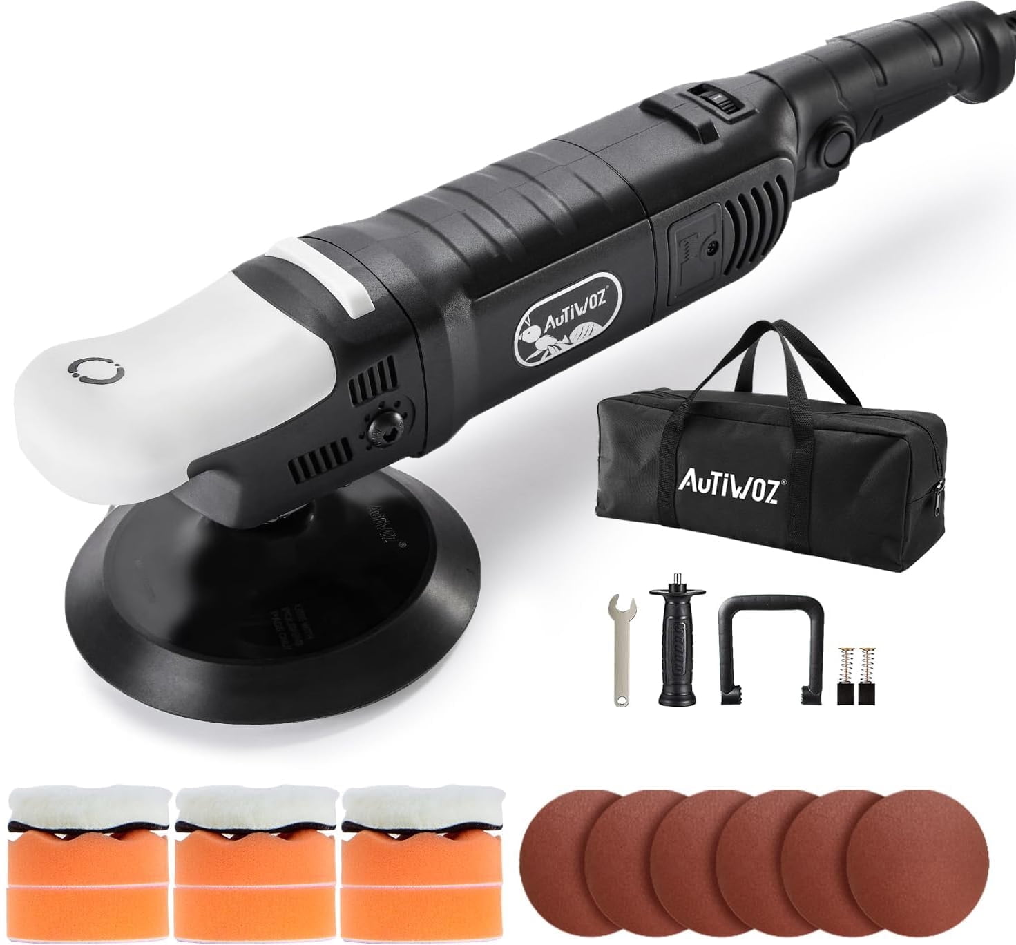 Autiwoz 1PC 6-Inch Rotary Polisher, 1000-3800 RPM, 6 Variable Speeds ...