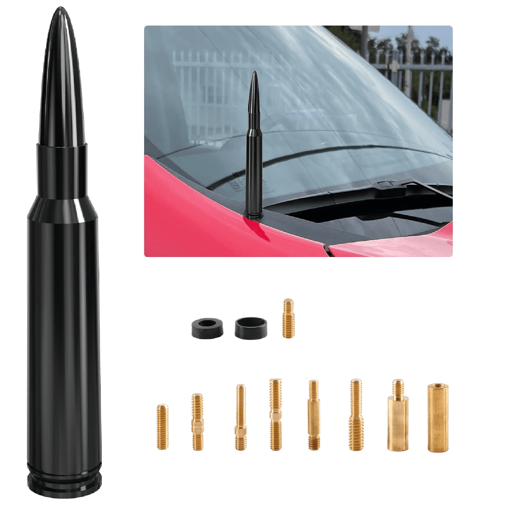 Car Bullet Antenna，Fits Ford, Chevrolet, GMC, Car SUV Truck Most Auto ...