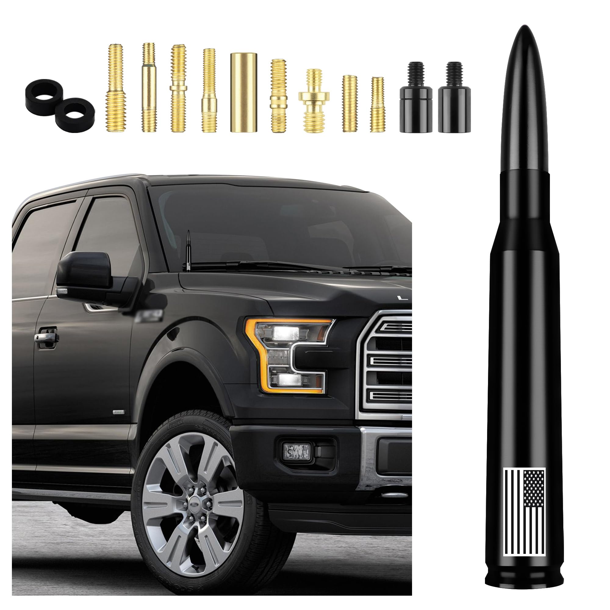 Car Bullet Antenna,Truck Exterior Decoration Accessories Antenna ...