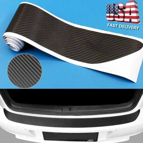 Car Bumper Accessories Carbon Fiber Vinyl Wrap Thin Sticker Guard ...
