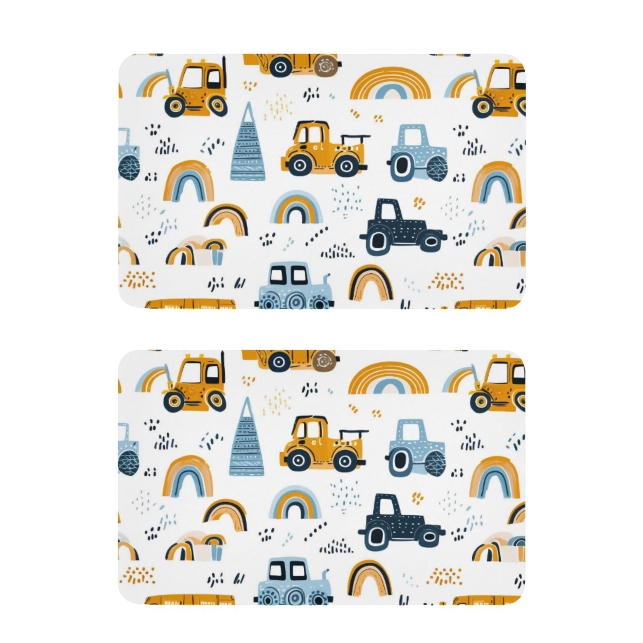 Car Bus Truck Rainbow Refrigerator Magnet Stickers Square Fridge ...