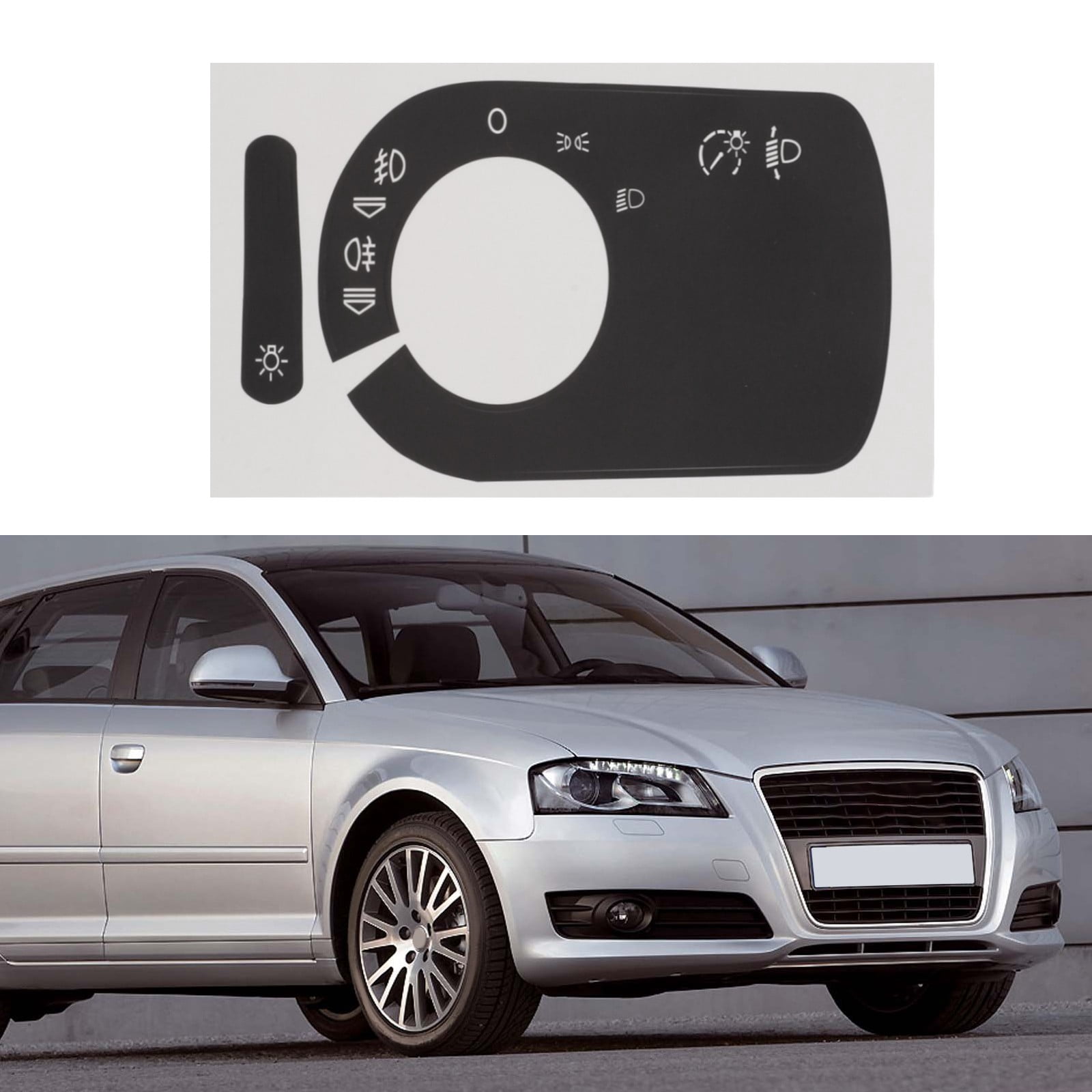 Car Button Repair Sticker Matte Black Decals Stickers For A3 8P 2004 ...