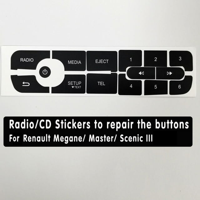 Car CD Radio Audio Button Repairs Decals Sticker For Meganes FOR Master ...