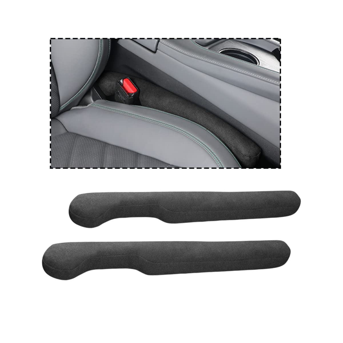 Car CM31 Seat Gap Filler, 2 Pack Organizer Fill The Gap Between Seat ...