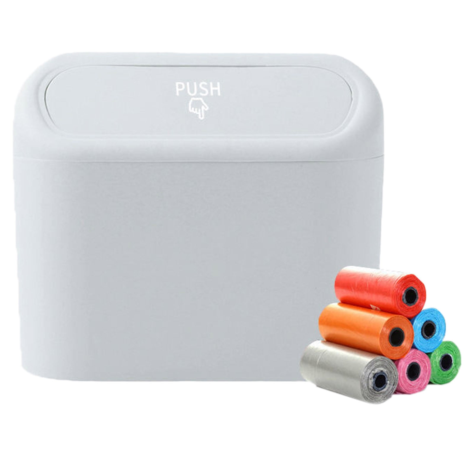 Car Can With Lid Universal Vehicle Mini Leakproof Garbage Can With ...