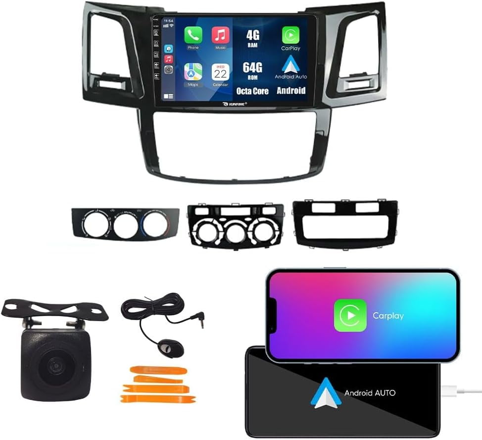 Car CarPlay Android Auto Navigation Stereo GPS Radio Camera Display 9 ...