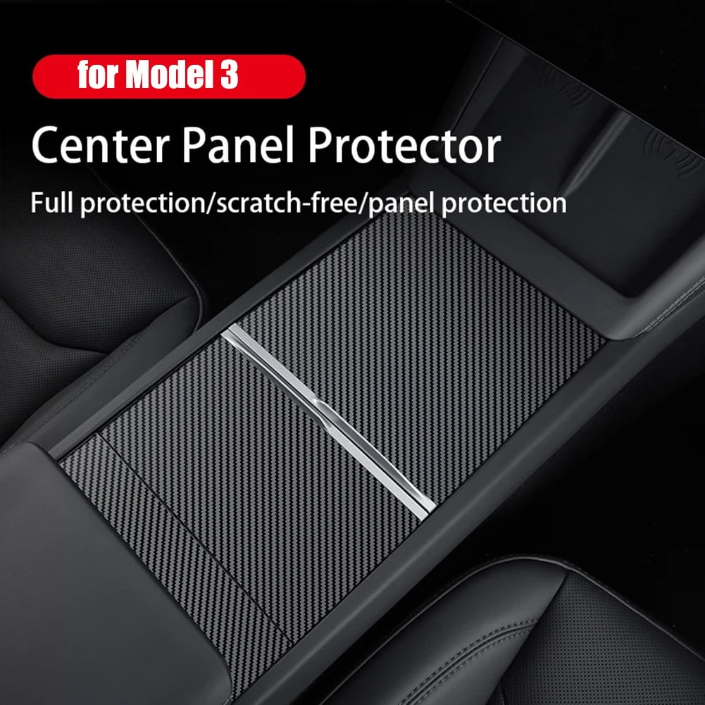 Car Carbon fiber Center Console Panel Sticker Film Trim for Tesla Model ...