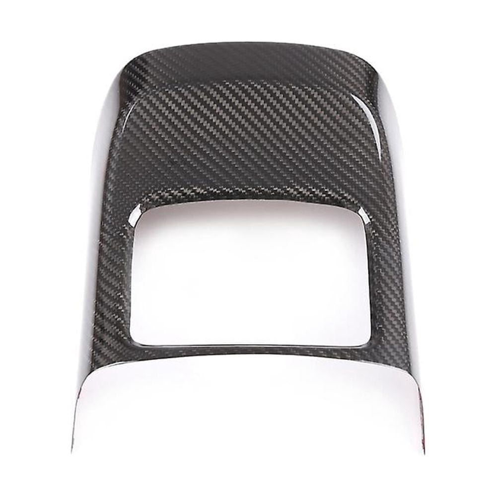 Car Carbon Fiber Center Console Rear Storage Box Panel Cover Trim ...