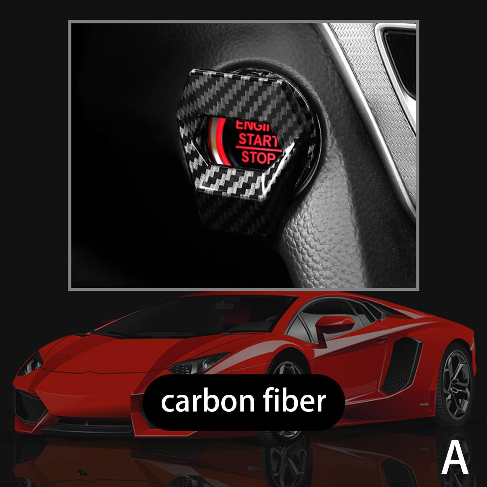 Car Carbon Fiber Engine Start Stop Push Button Switch Trim Accessories G4A4 - Walmart.com