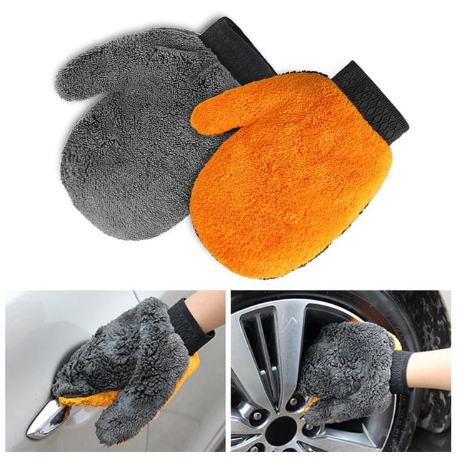 Car Care Glove Plush Microfibre Wash Mitt Microfiber Car Cleaning ...
