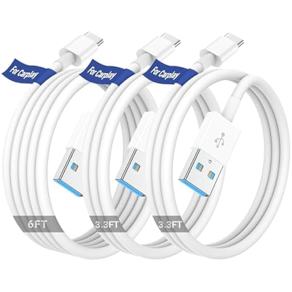 Car Carplay Cable for Apple iPhone 16 15 Pro Plus Max Plus, [3-Pack,3 ...