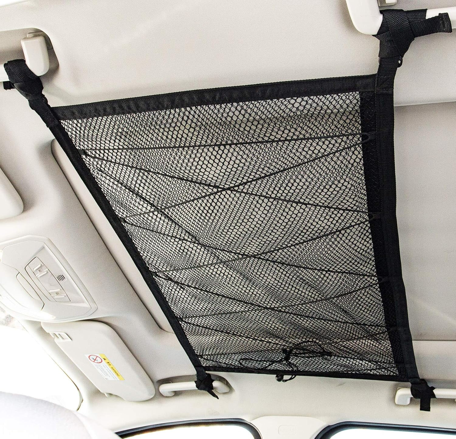 Car Ceiling Cargo Net Pocket,31"x21" Adjustable Double-Layer Mesh SUV ...