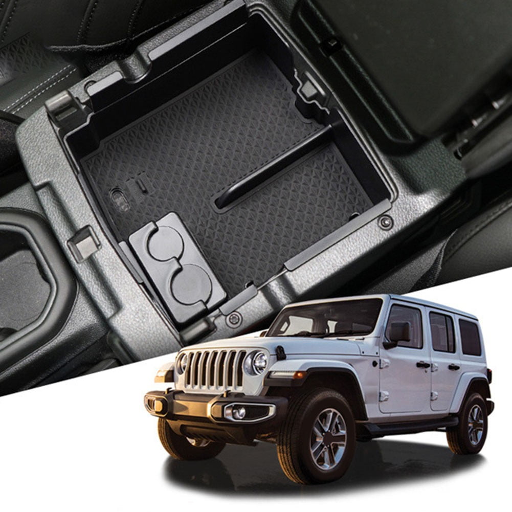 Car Center Armrest Storage Box Organizer Tray For Jeep For Wrangler ...