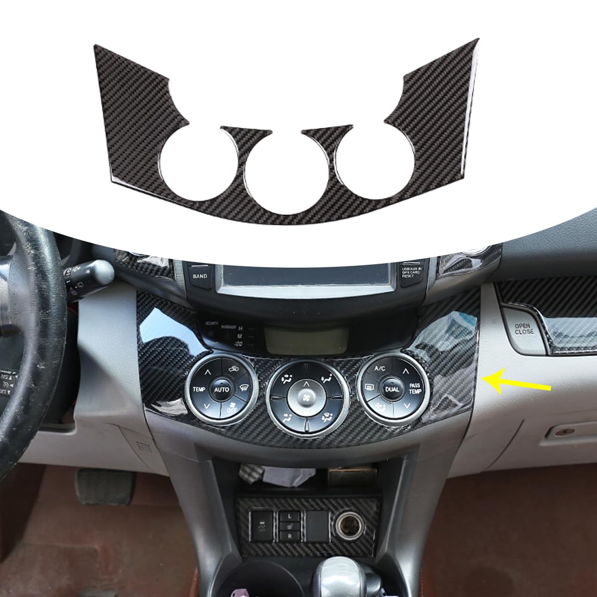 Car Center Console Air Vent Sticker/Warning Light Switch Panel/Center ...