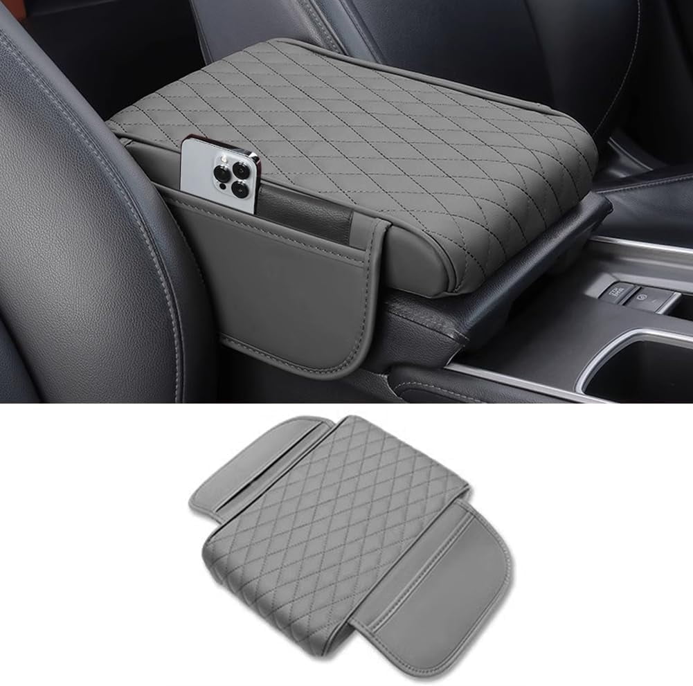 Car Center Console Armrest Cover, Leather Car Center Console Cover ...