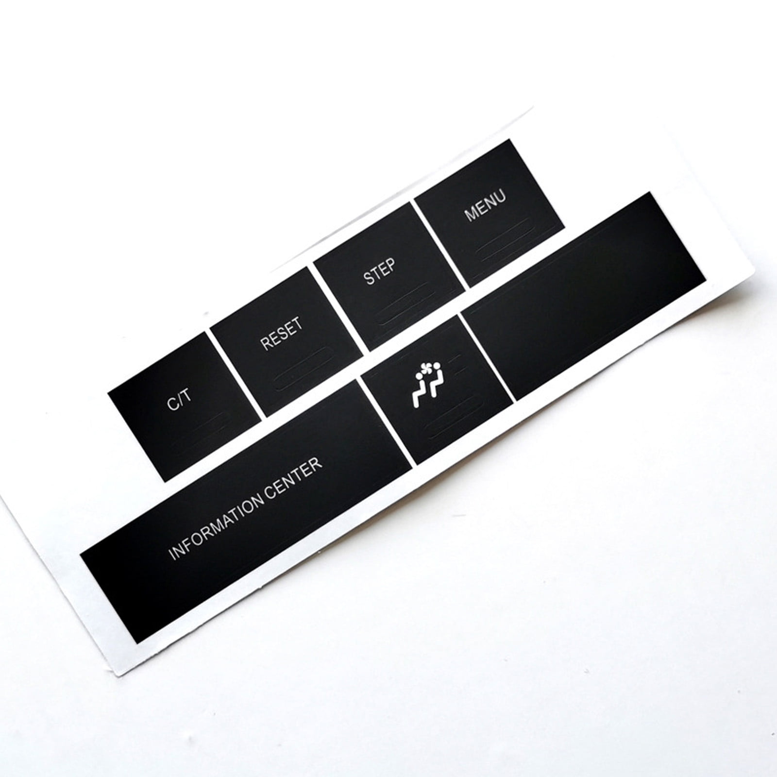 Car Center Console Button Stickers Repair Decals High Precise Cut ...