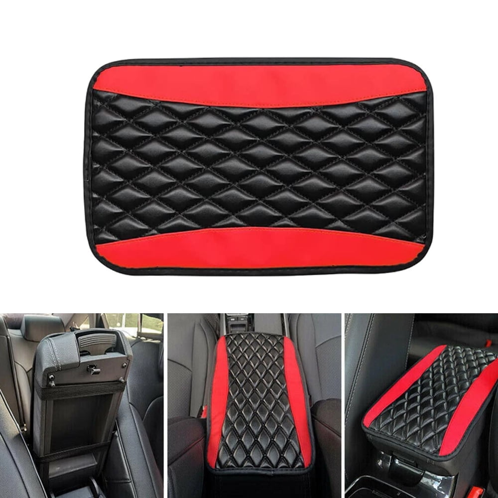 Car Center Console Cover,12.59x7.49In Leather Armrest Cover Center ...