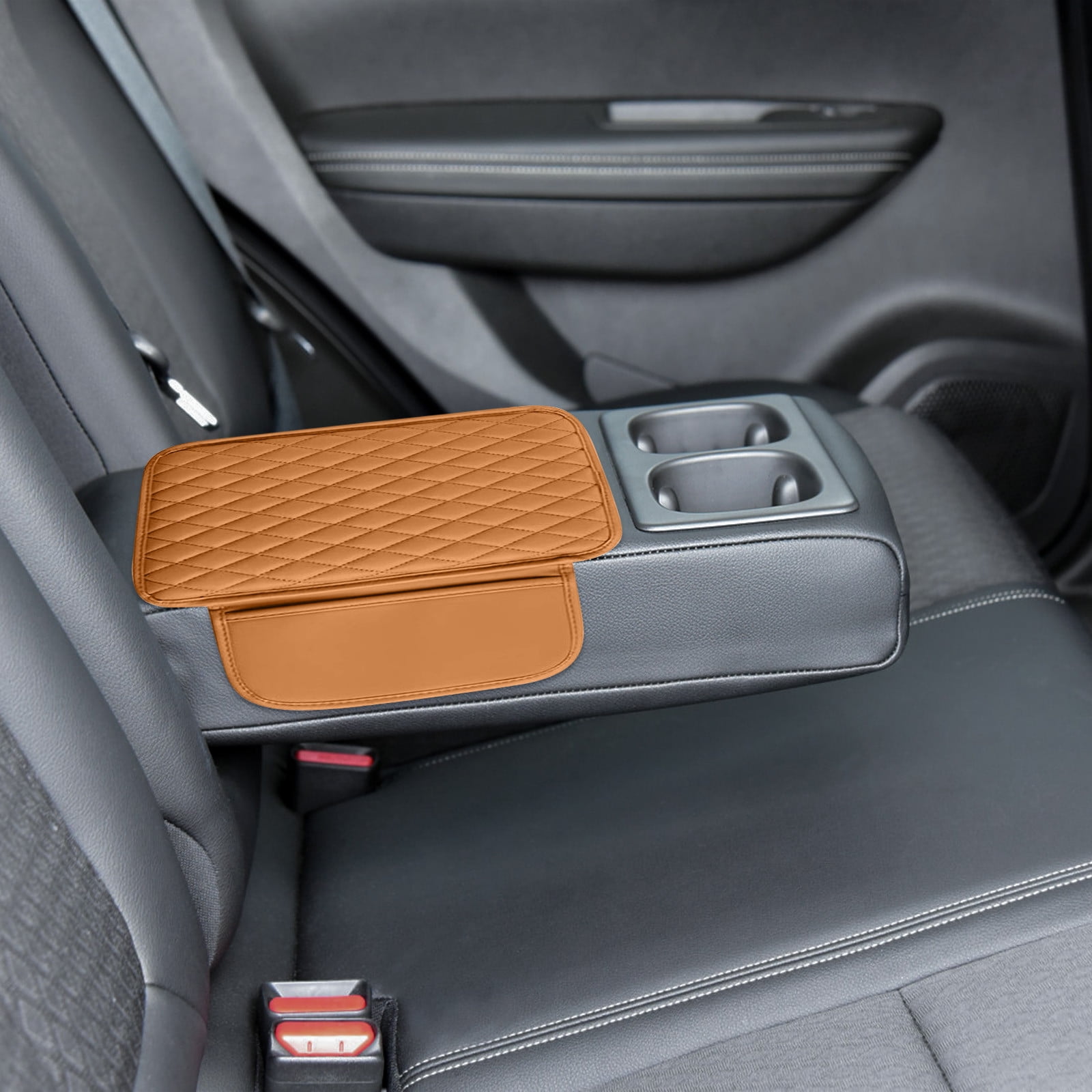 Car Center Console Cover, Microfiber Leather Vehicle Armrest Protector ...