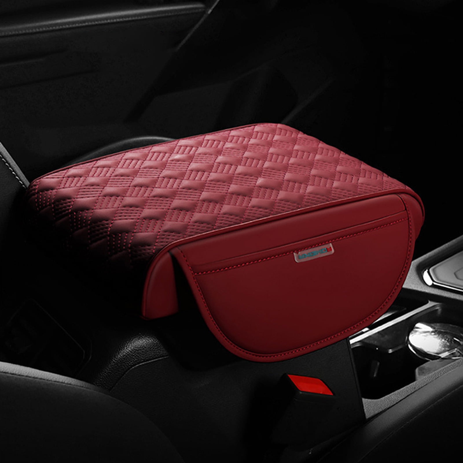 Car Center Console Cover Pad Leather Auto Armrest Cover Car Armrest Box ...