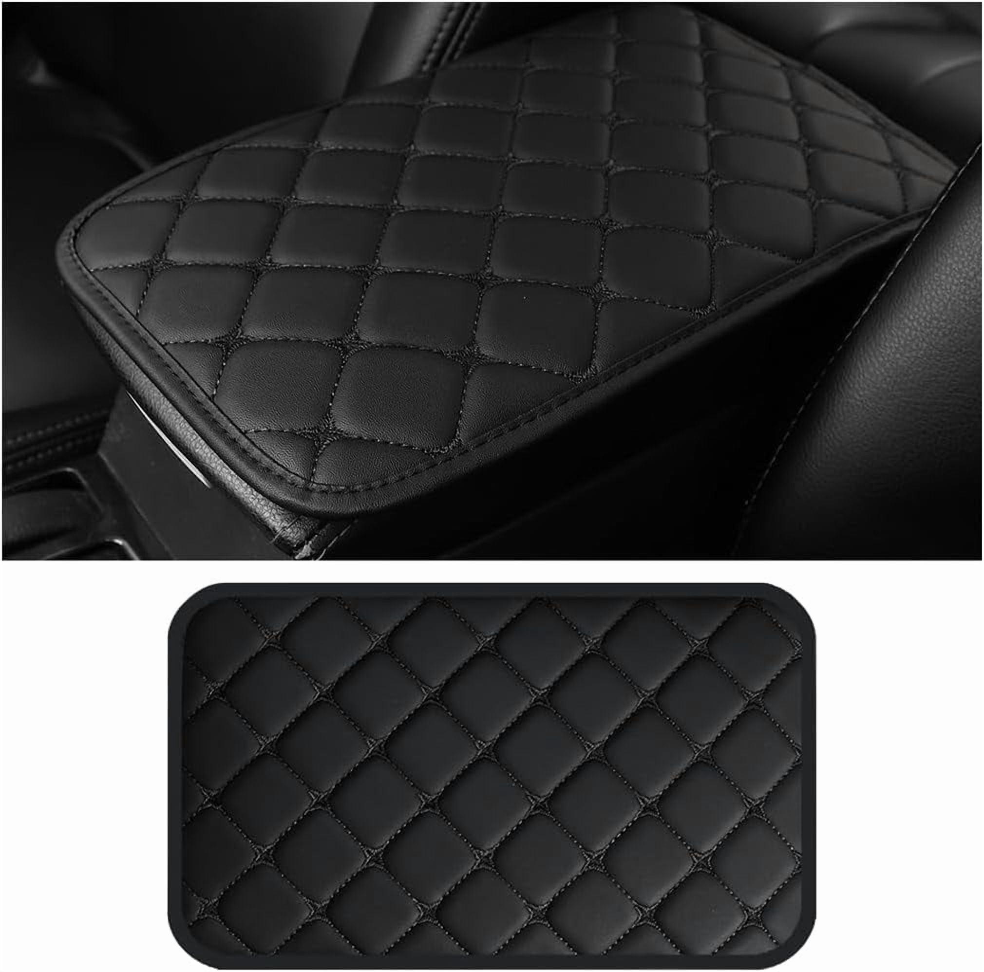 Car Center Console Cushion Pad, PU Leather Vehicle Armrest Protection ...