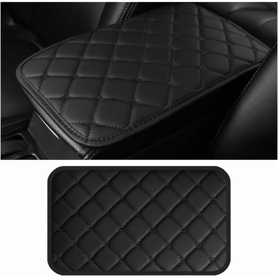 Car Center Console Cushion Pad, PU Leather Vehicle Armrest Protection ...