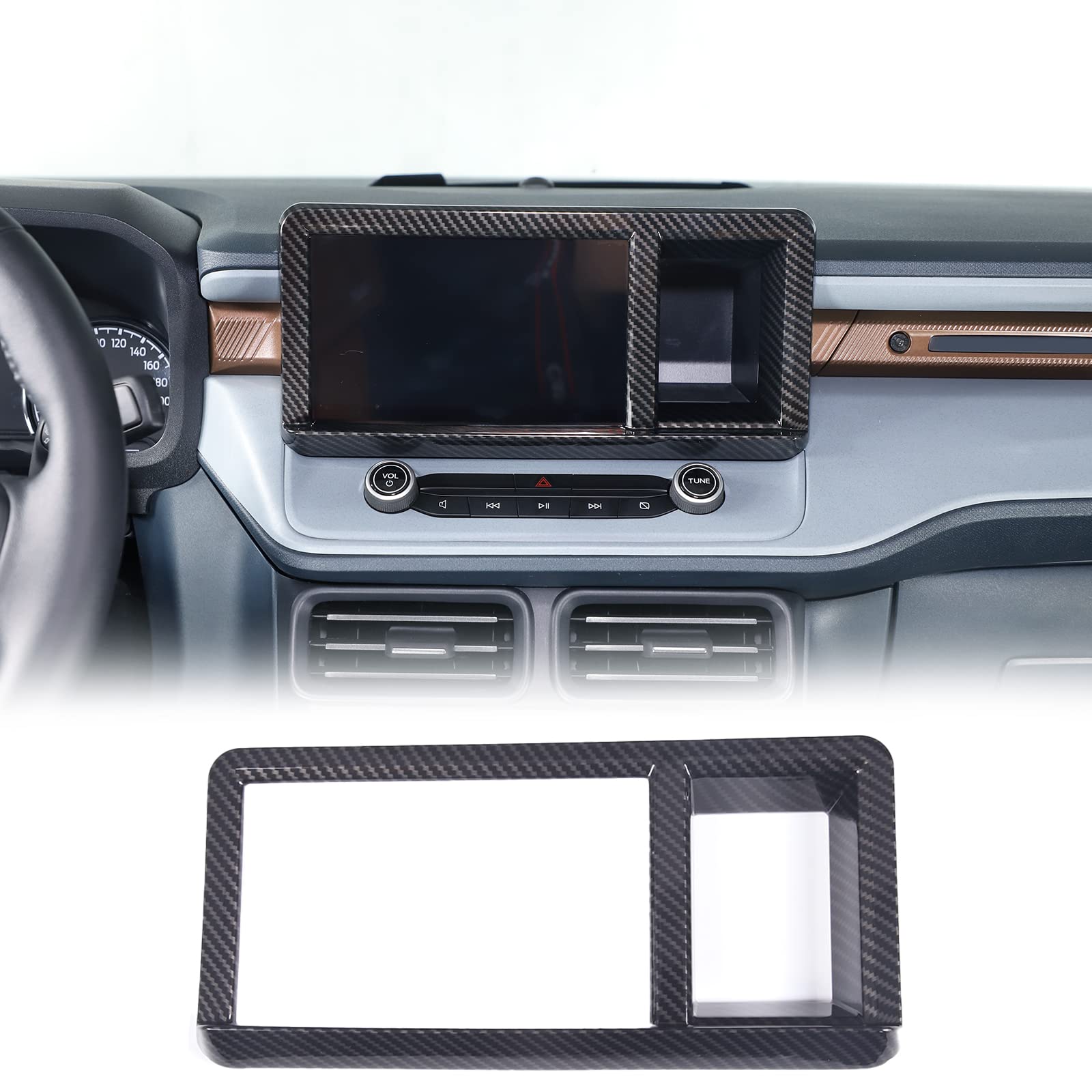 Car Center Console Navigation IFF17 Panel Trim Cover with Ford Maverick ...