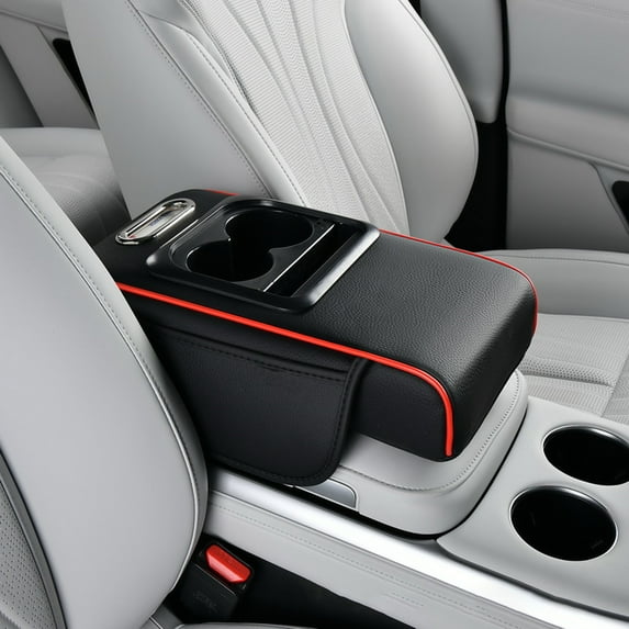 Car Center Consoles Cover, PU Leather Armrest Pad Cover, Universally ...