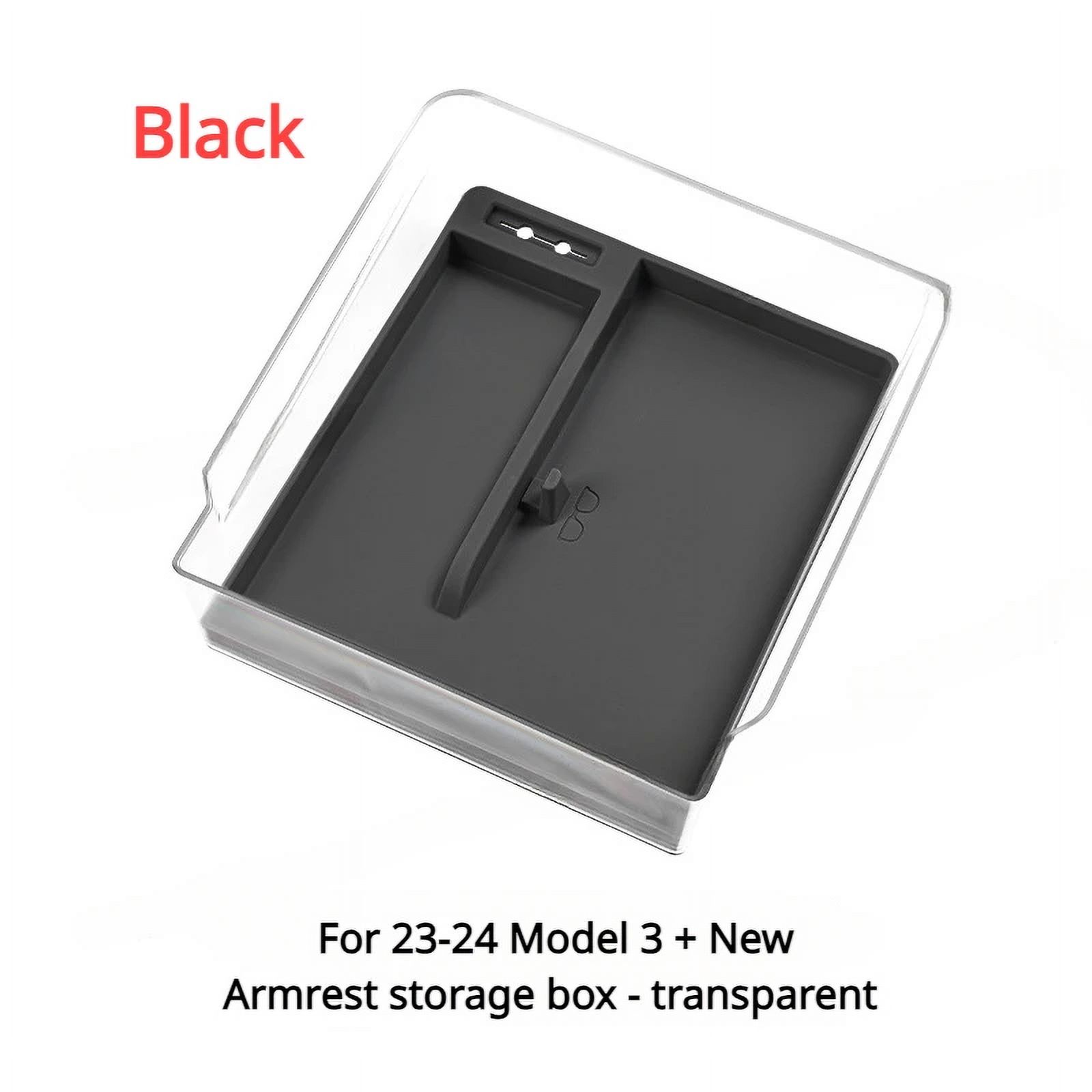 Car Central Control Storage Box for Tesla New Model 3+ Silicone Armrest ...