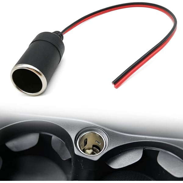 Car Charger Power Cigarette Lighter Female Socket Cable Plug Adapter ...