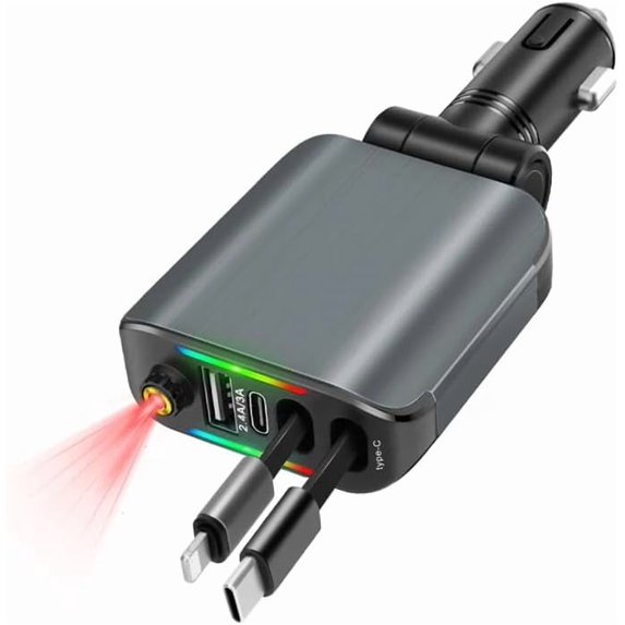Car Charger with Starlight, 120W USB C Fast Car Chargers Adapter, 4 in ...
