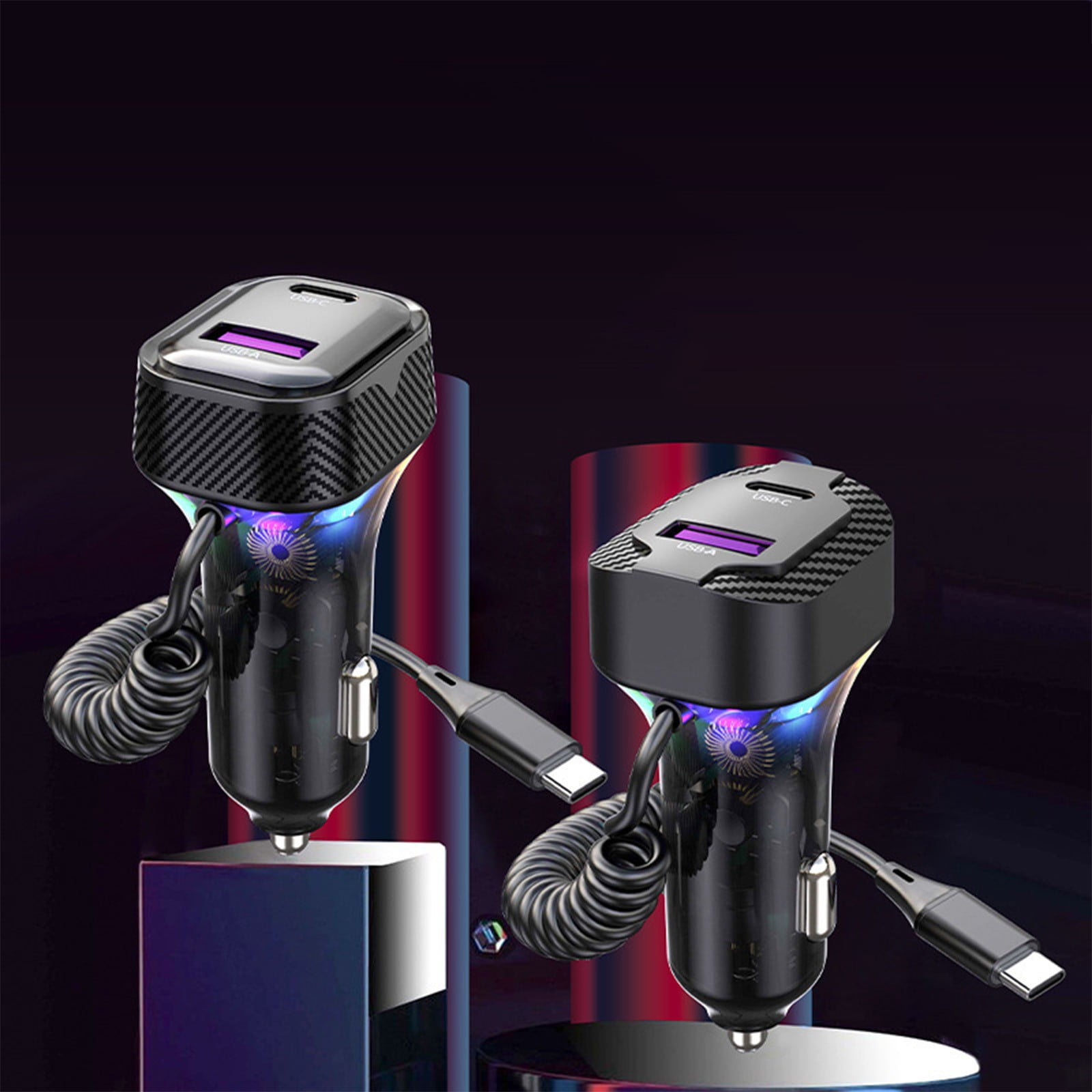 Car Charger USB PD30W Fast Charging | QC3.0 AFC Compatible | Colorful ...