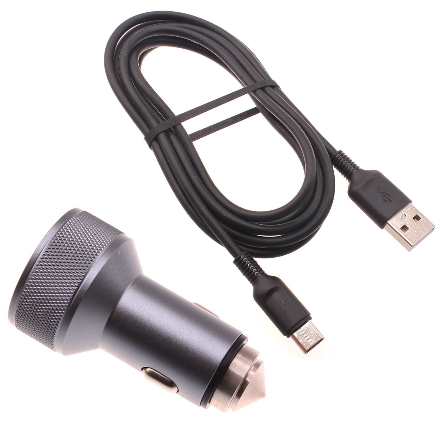 Car Charger for Nokia G50/G10/G20 - 24W Fast 2-Port 6ft USB-C Cable DC ...