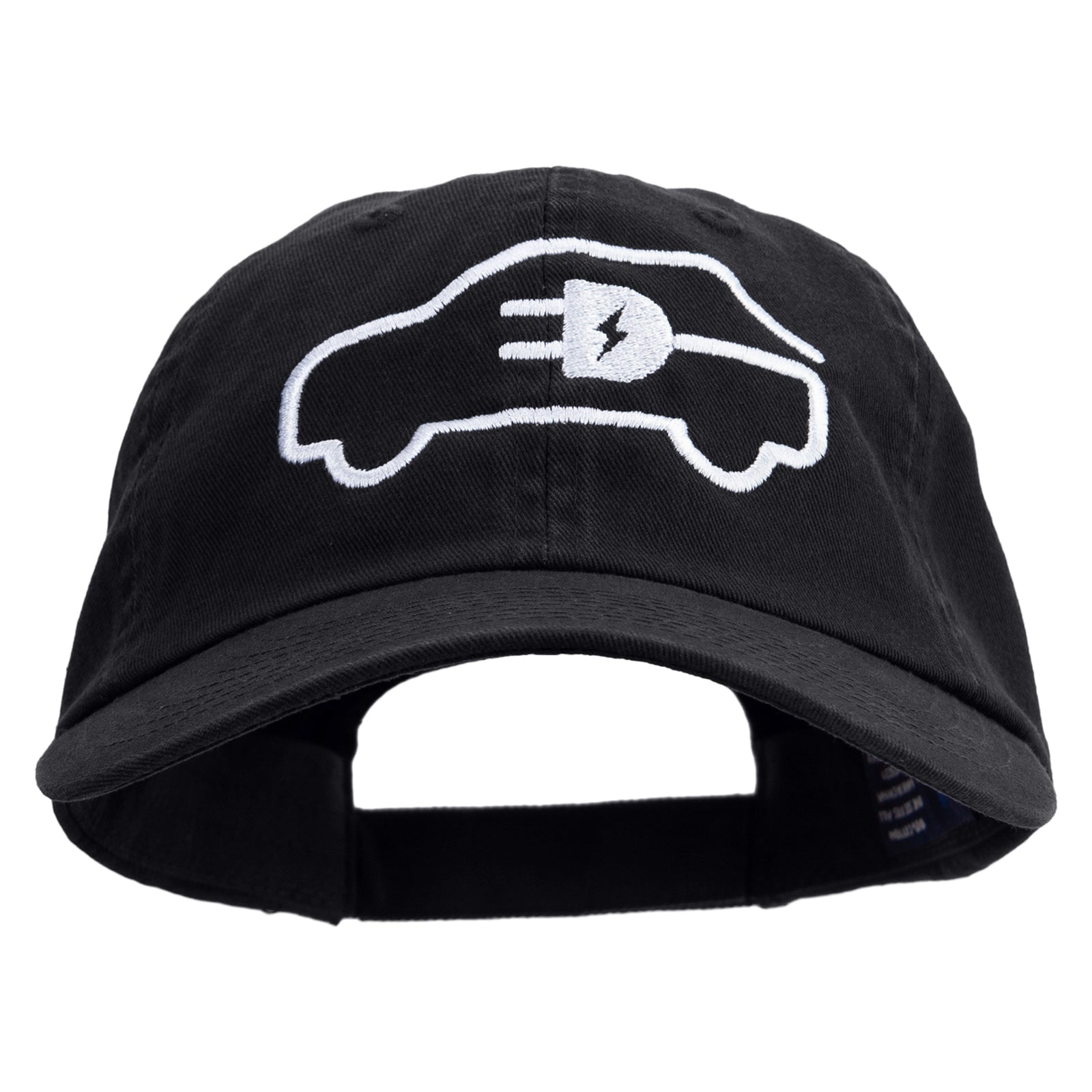 Car Charging Embroidered Low Profile Dyed Cotton Twill Cap - Black OSFM ...