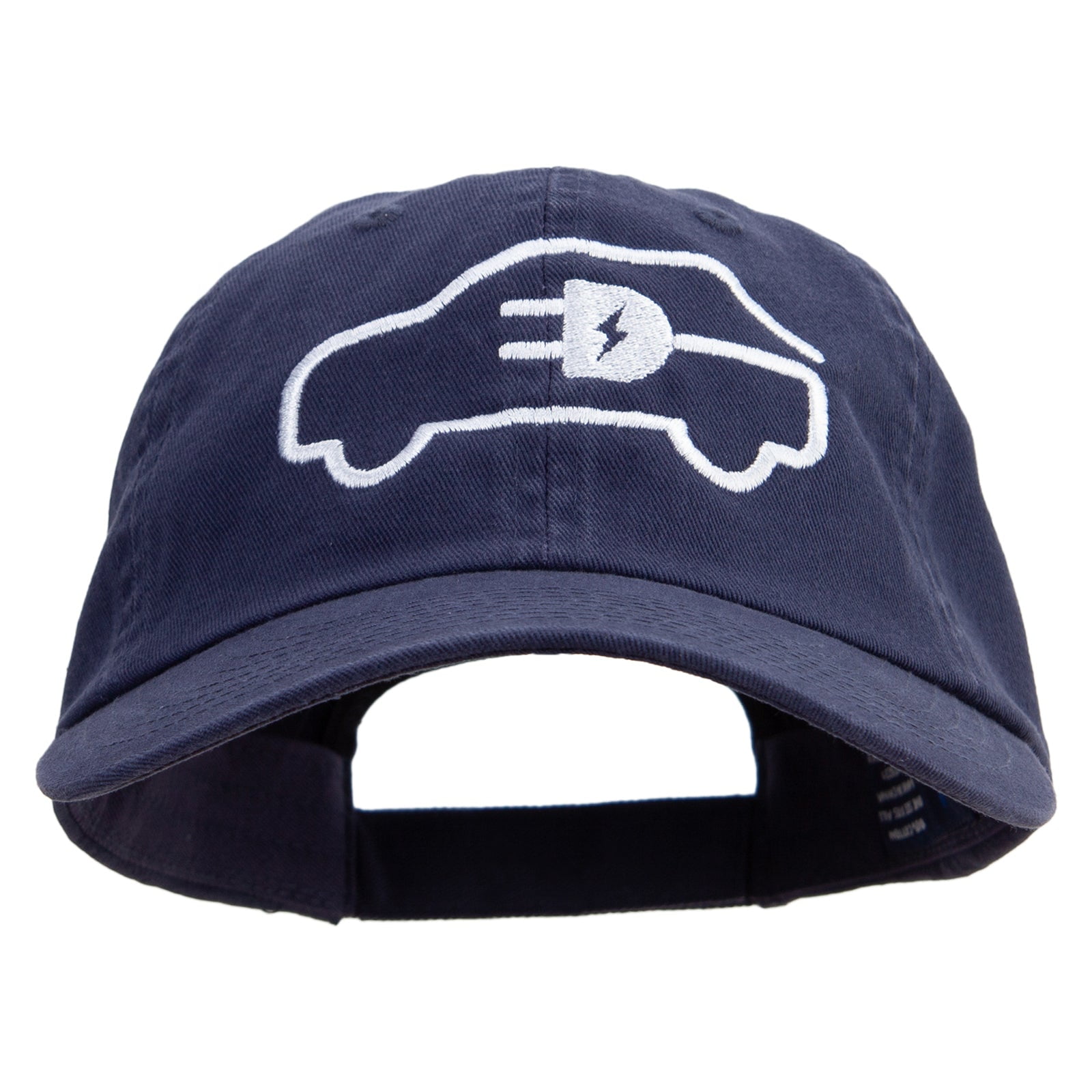Car Charging Embroidered Low Profile Dyed Cotton Twill Cap - Navy OSFM ...