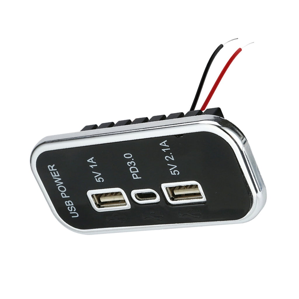 Car Charging Panel Double USB Charging Adapter 12V/24V Car USB Splitter ...