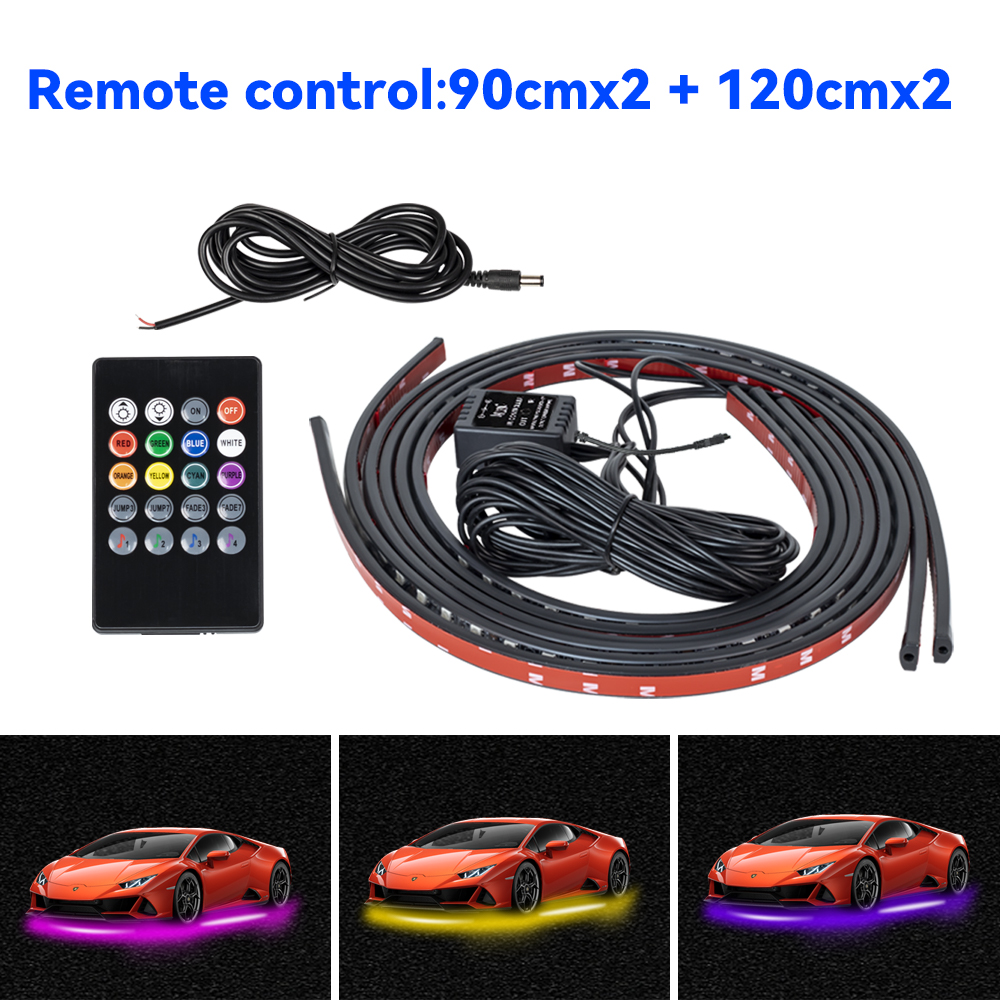 Car Charssis Flexible LED Strip Light LED Underbody Remote /APP Control ...