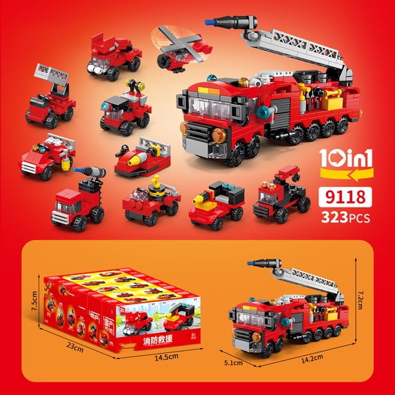 Car Children Toys Mini Blocks Construction Set Cars Particle Building ...