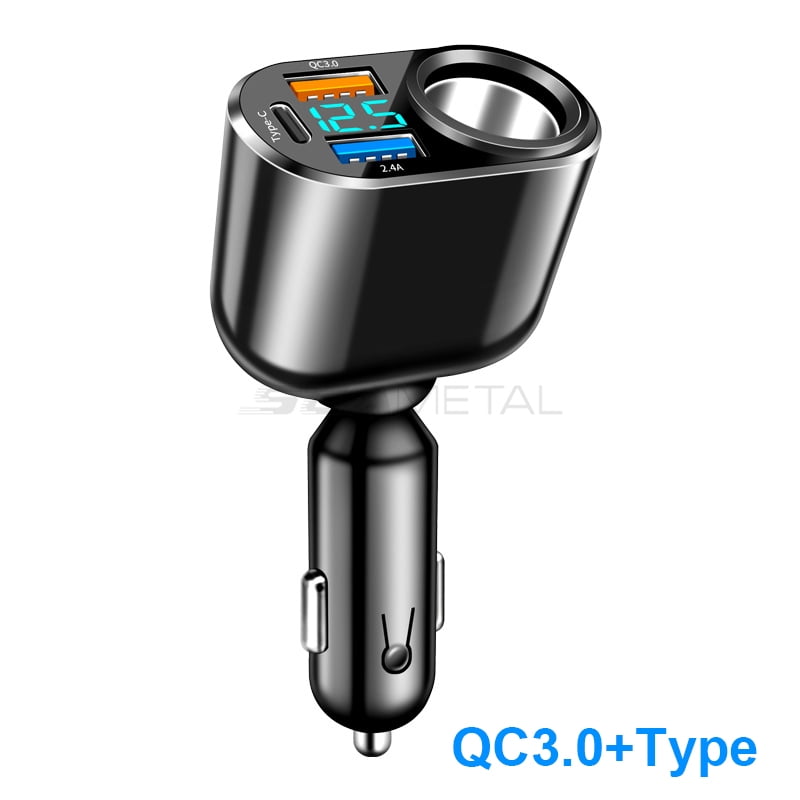 Car Cigarette Lighter Socket Splitter Charger USB PD QC 3.0 Quick ...