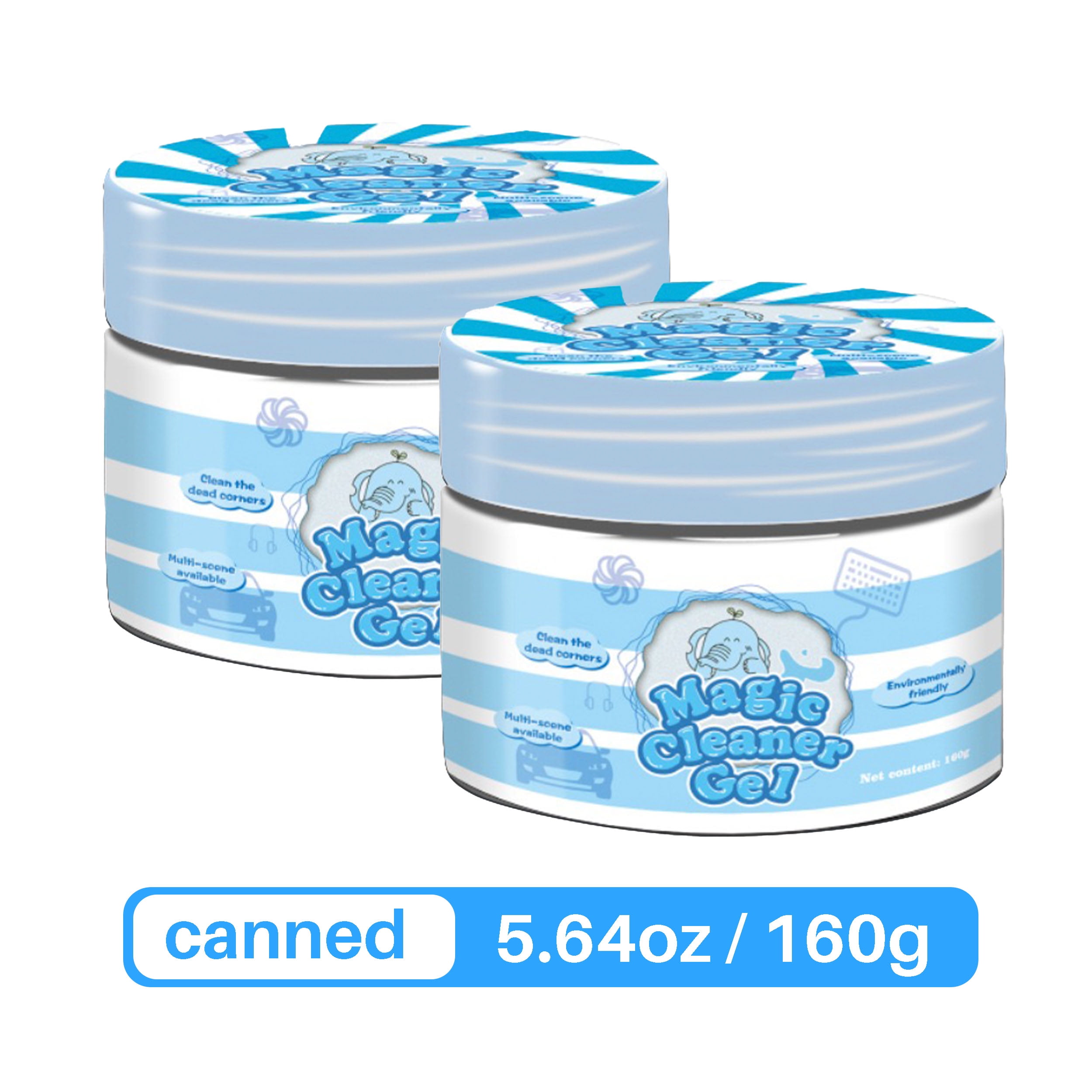 Car Cleaning Gel 5.64oz, 2 Canned Reusable Car Interior Cleaner, Car ...