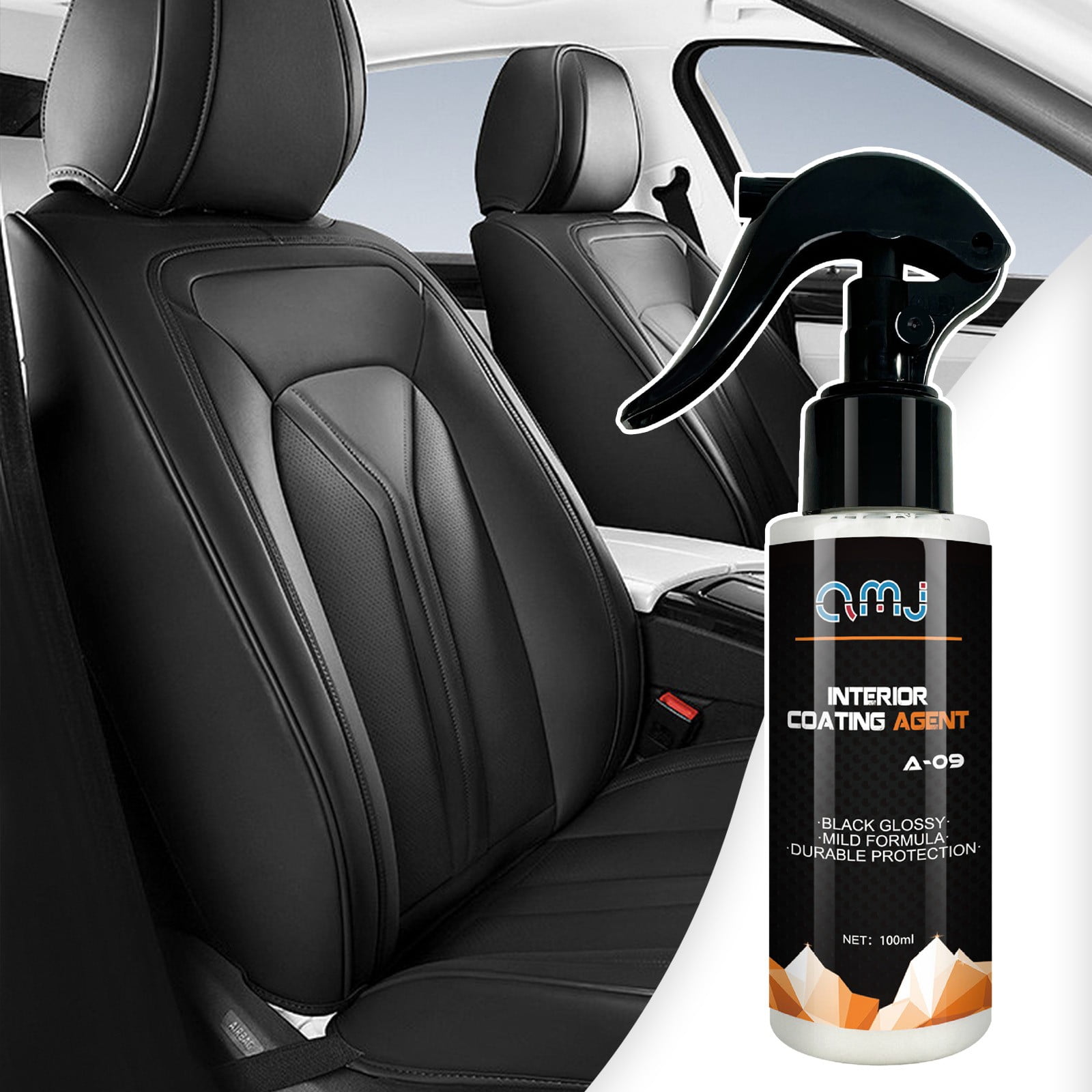 Car Cleaning Kit amlbb Multi-purpose Cleaner Car Upholstery Cleaner Leather Seat Stain Remover ...