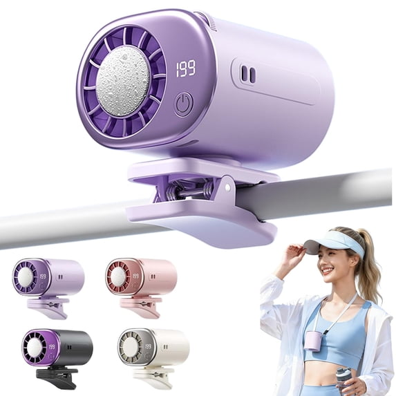 Car Clip on Air Conditioner Fan with LED Display 360° Rotation, 199 ...