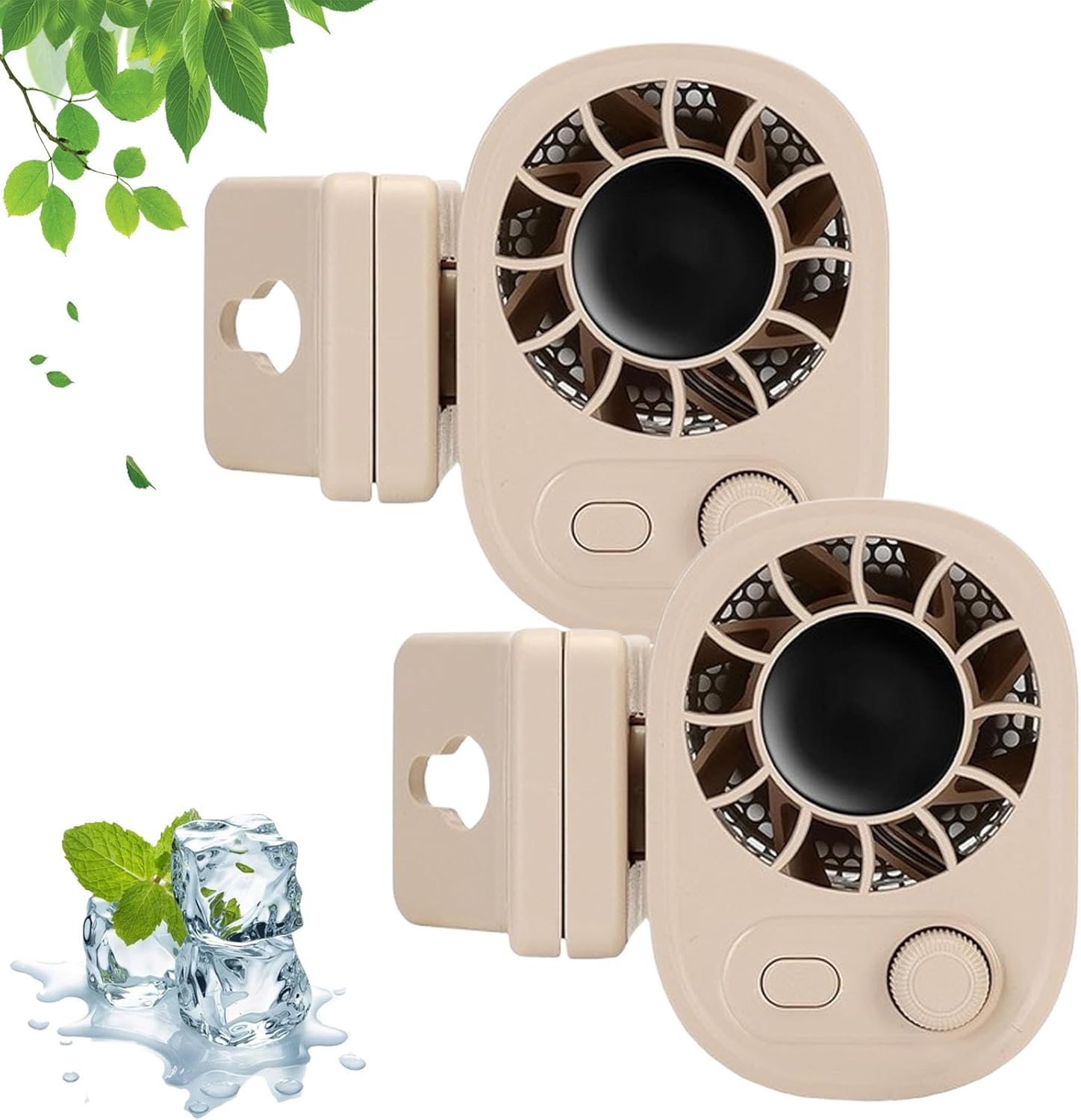 Car Clip on Fan with LED Display, Adjustable Portable Cars Fans, car ...