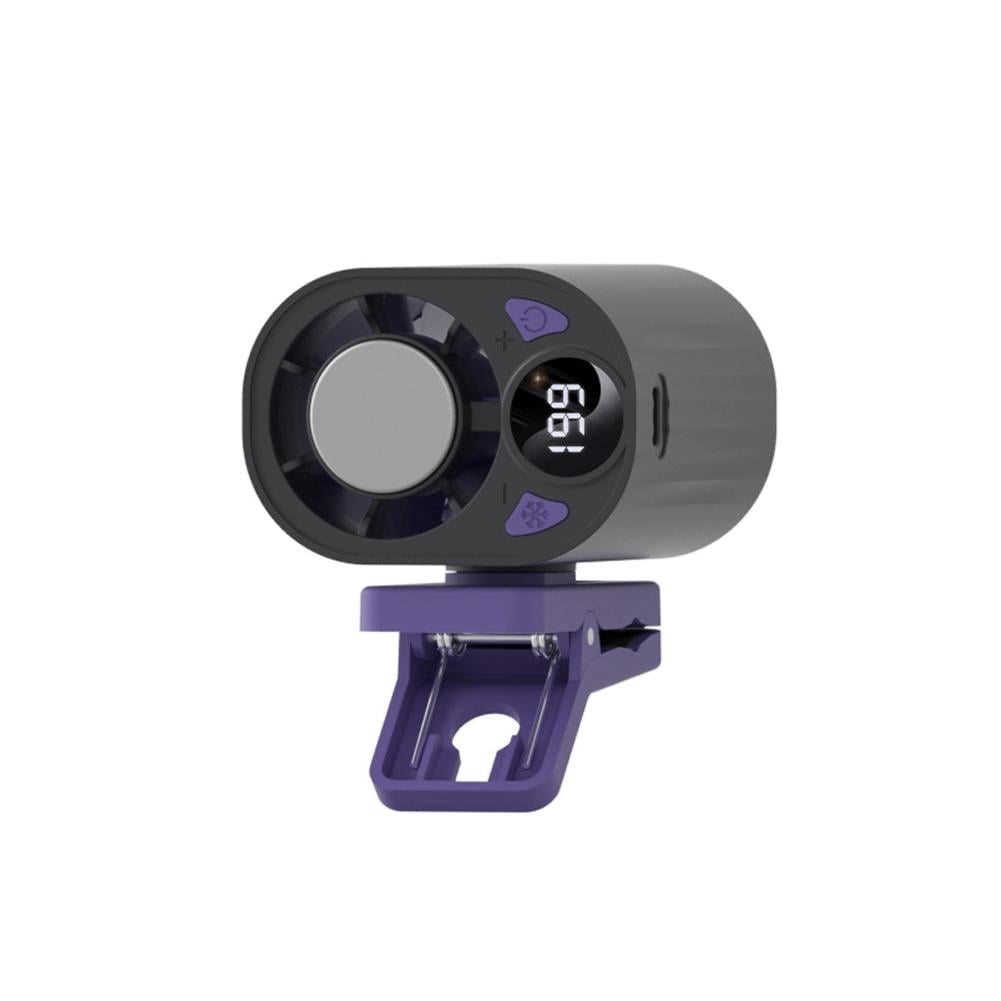 Car Clip On Air Conditioner Fan with LED Display Rechargeable Portable ...