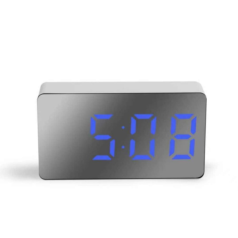 Car Clock Led Mirror Electronic Digital Alarm Clock Multi-Color Font ...